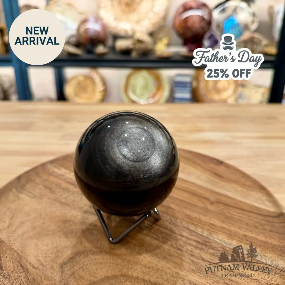 Silver Sheen Obsidian Sphere 3.3" – Putnam Valley Trading Co.
